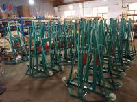 China Heavy Duty Hydraulic Cable Reel Stand with 50KN Rated Load for Effortless Lifting of Large Power Cables for sale