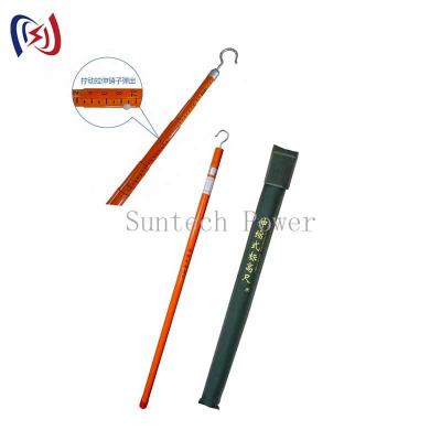 China Professional 5-20M Height Measuring Telescopic Rod with Non Conductive Fiberglass for Portable Overhead Line Clearance Verification for sale