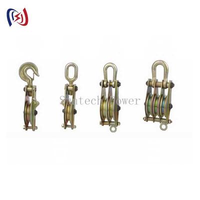 China Heavy Duty Hoisting Tackle with 10-200KN Rated Load Casting Steel Sheave for Lifting and Rigging for sale