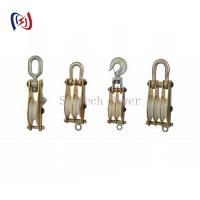 China Lightweight Aluminum Alloy Hoisting Tackle with Nylon Sheave and 10-100KN Rated Load for Overhead Electrical Work for sale