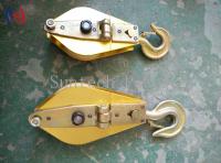 China Lightweight Aluminum Alloy Hoisting Tackle with Nylon Sheave and 10-100KN Rated Load for Overhead Electrical Work for sale