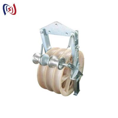 China Professional Grounding Roller Stringing Block with Non-Conductive Design for Damage-Free Installation of OPGW and 508mm Sheave Diameter for sale