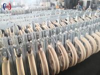 China Professional 822 Series High Tension Stringing Block with MC Nylon Sheave for 150KN Rated Load Overhead Power Line Construction for sale
