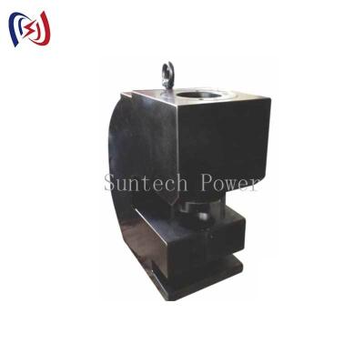China 500KN Hydraulic Hole Punch Machine with 20CrMnTi Forged Steel Body and 115mm Throat Diameter Busbar Puncher for sale