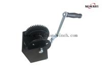 China 2500 lb Worm Gear Drum Winch , Heavy Duty Hand Winch For Lifting for sale
