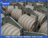 China Overhead Line Cast Steel Frame Wire Cable Pulling Conductor Stringing Pulley Blocks for sale