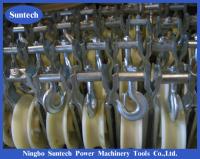 China 10KN Single Clevis Style Nylon Aluminum Sheave Conductor Stringing Blocks for sale