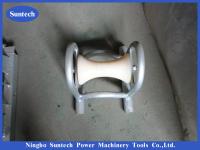 China Steel Frame Nylon Wheel Bridge 12kn Cable Pulley Roller for sale