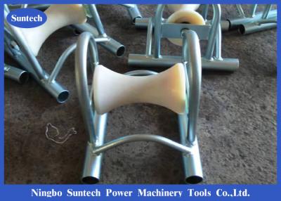 China Steel Frame Nylon Wheel Bridge 12kn Cable Pulley Roller for sale