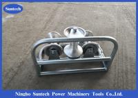 China Triple Corner Ground 140mm Cable Pulling Rollers With Aluminum Alloy Wheels for sale
