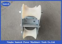 China Galvanized Frame Cable Pulling Roller With Three Aluminum Wheel for sale