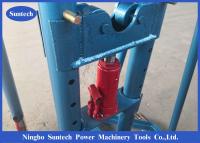 China 10T Hydraulic Pulling Electrical Cable Drum Roller Stand With Wheels for sale