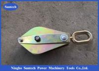 China Round Eye Type 3t Cable Pulley Blocks Steel Transmission Line Stringing Tools for sale