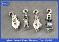 China Three Wheels Steel Hoisting Pulley Tackle 2T For Erecting Pole for sale