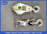 China Three Wheels Steel Hoisting Pulley Tackle 2T For Erecting Pole for sale