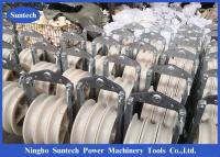 China 508 X100mm Transmission Line Nylon Sheave Wheel Conductor Stringing Pulley Block for sale