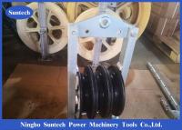 China 40KN Aluminum Wire Rope Conductor Pulley Block With Neoprene Lined for sale