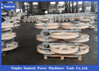 China Overhead Power Line Triple Aluminum Wheel Conductor Stringing Blocks for sale