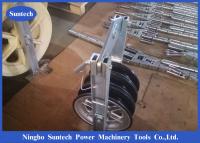 China Overhead Power Line Triple Aluminum Wheel Conductor Stringing Blocks for sale