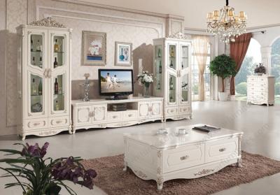 China Modern Furniture Solid Wood Glass Cabinet Tv Stand TV 662 for sale
