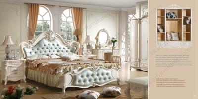 China Latest double bed design murphy bed mechanism hot sale bed wood  6037 for sale