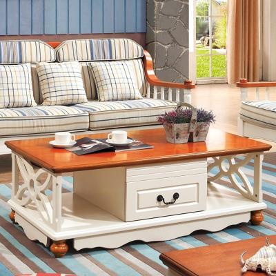 China Classic Design living room furniture wooden drawer tea coffee table for sale