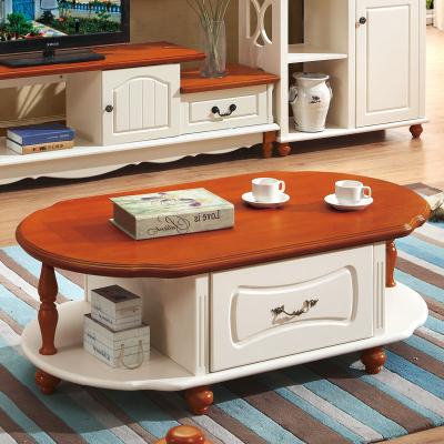 China American Countryside Style Wood Cabinet Tea Coffee Table for sale