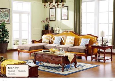 China American sofa leather sofa oil wax solid wood sofa set for sale