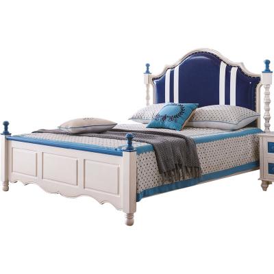 China Mediterranean Solid bed soft bed solid wood children bed for sale