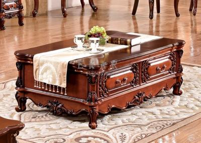 China classic 2 drawers wooden coffee table with storage for sale