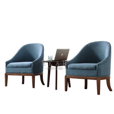 China Fabric Leisure Wood Armchair Living Room Chair for sale
