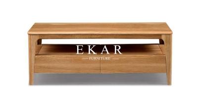 China European Style Wooden Coffee Table Square With Drawers Living Room Furniture for sale