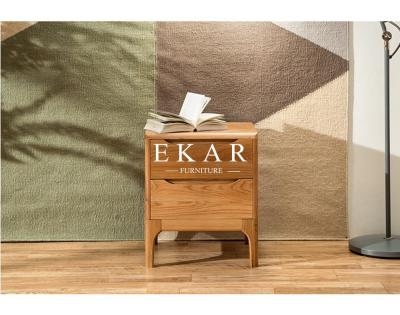 China European Style Bedroom Furniture Imported Oak Night Stand Bedside Table Wood for sale