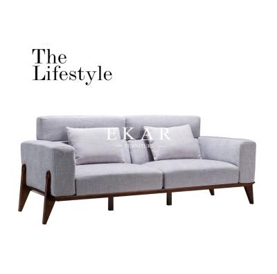 China European Style Ash Wooden Frame Corner Designs Furniture Living Room Sofa for sale