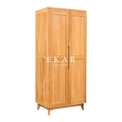 China New Modern Simple Wooden Clothes Double Doors Wardrobe Design Furniture Bedroom for sale