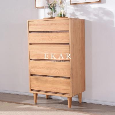 China Chest Cabinet Solid Wood 5 Drawers Corner Table Europe Modern Style FL-B005-D for sale