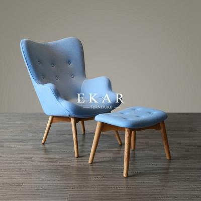 China Modern Fabric Lounge Leisure Ottoman Wooden Arm Chair ZZ-ZKB204 for sale