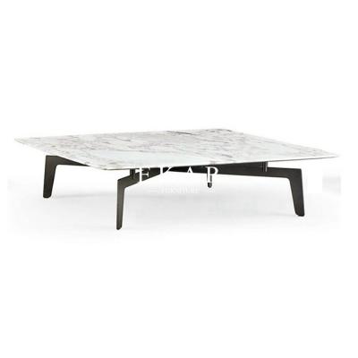 China Living Room Furniture Modern Metal Leg Marble Coffee Table ZZ-ZC1720A for sale