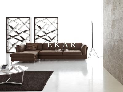 China European Style Modern Leather Sectional L Shaped Sofa  ZZ-T-33 for sale