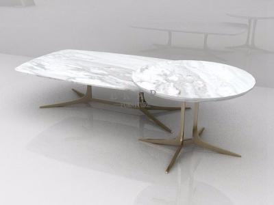 China 2018 New Design Simple Style Modern Marble Coffee Table ZZ-ZC1719 for sale