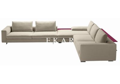 China Residential Furniture Feather Metal Base Fabric 10 Seater Sofa Set Designs ZZ-M328 for sale