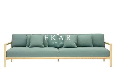 China European Modern Simple Wooden and Fabric Sectional Sofa Set ZZ-T-040 for sale