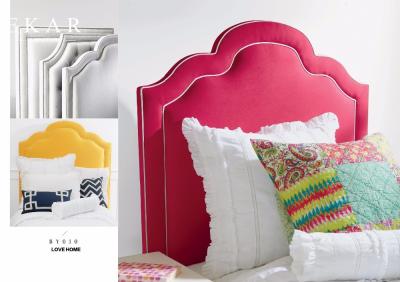 China High Back Designer Wooden Furniture Double Bed for sale