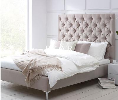 China Wooden Bed Picture Button Tufted Headboards Bed for sale
