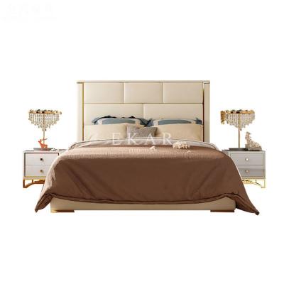 China Luxury Leather King Size European Style Modern Bed for sale