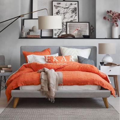 China Modern European Style King Size Modern Cushion Headboard Bed for sale