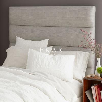 China Linen Upholstery Headboard Simple Design Wooden Divan Bed for sale