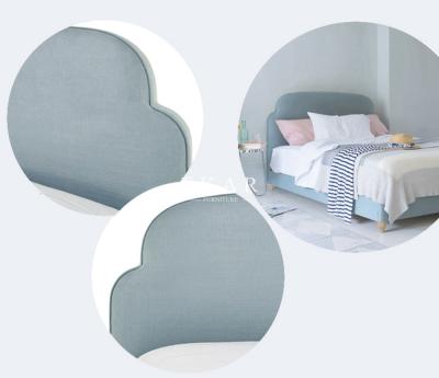 China Simple Design Upholstered Wooden Latest Double Hotel Bed for sale