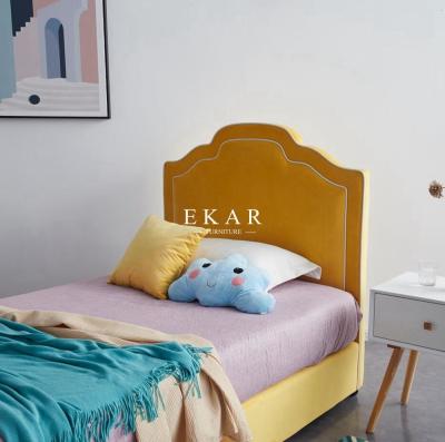 China Colorful High Back Designer Wooden Furniture Double Bed for sale