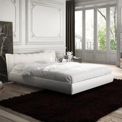 China King Size Bedroom Furniture Upholstered Leather Bed for sale